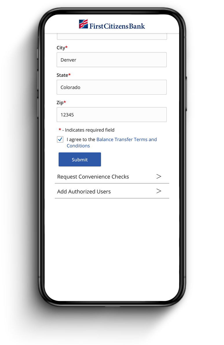 Credit Card Balance Transfers | See Our Offers | First Citizens Bank